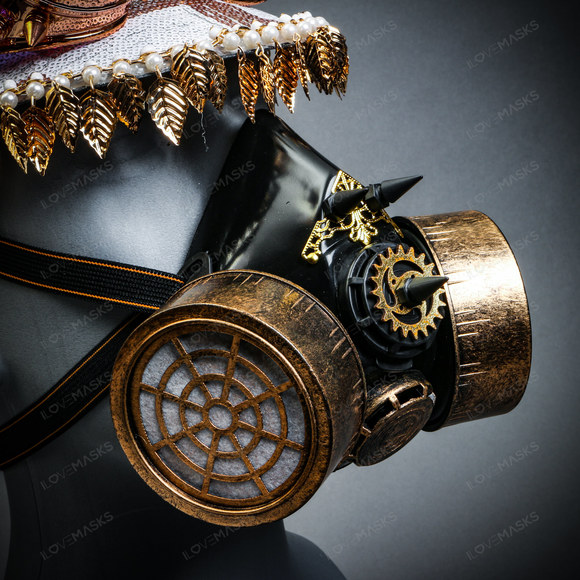 ILOVEMASKS | Accessories | Luxury Rose Gold Leaf Captain Party Military ...